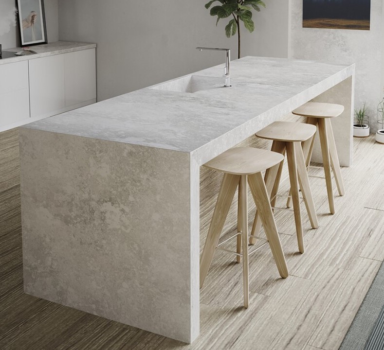 Silver Lake Quartz Slab for Countertops and Walls